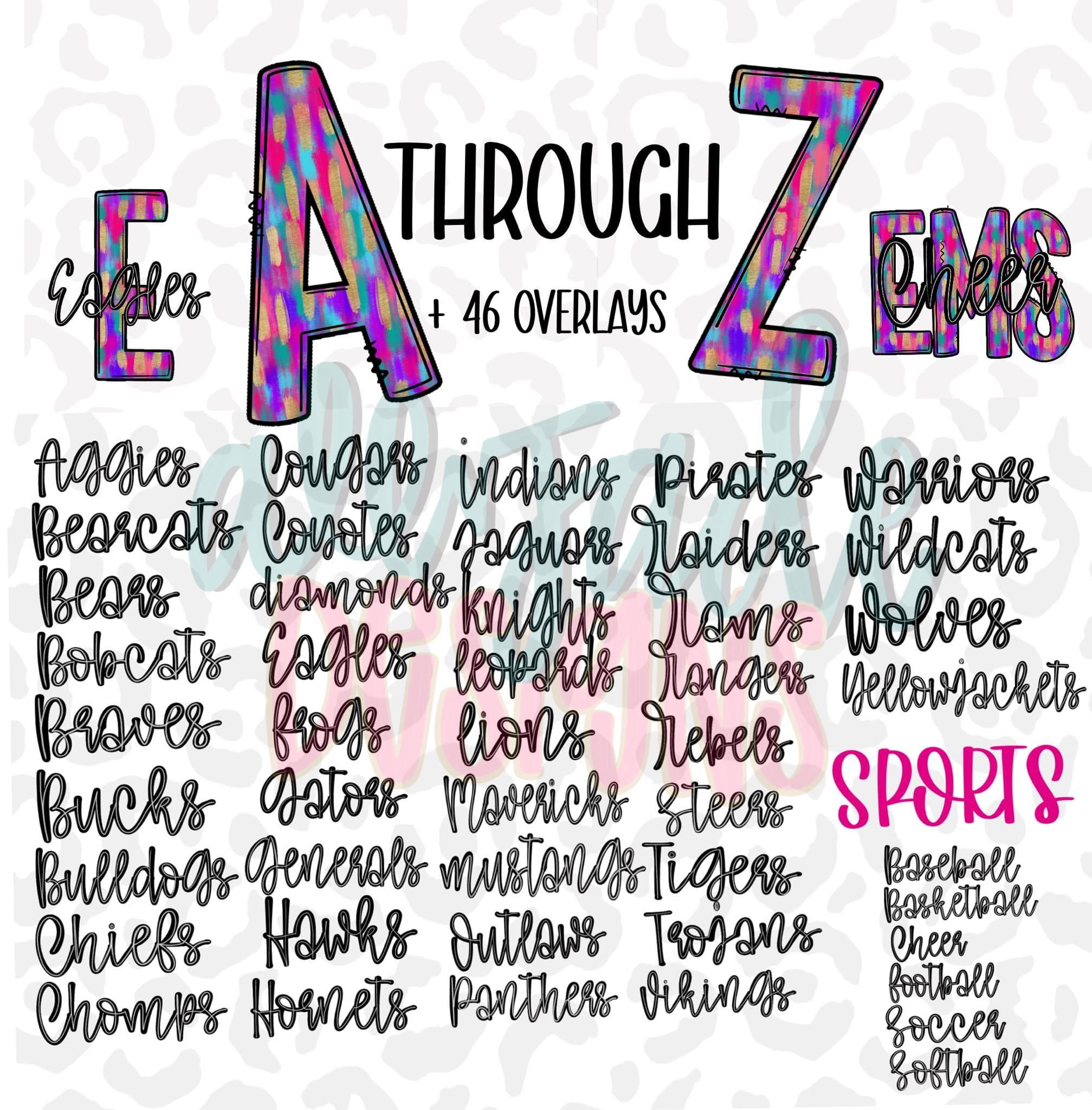 Letters & Overlays – alljadedesigns