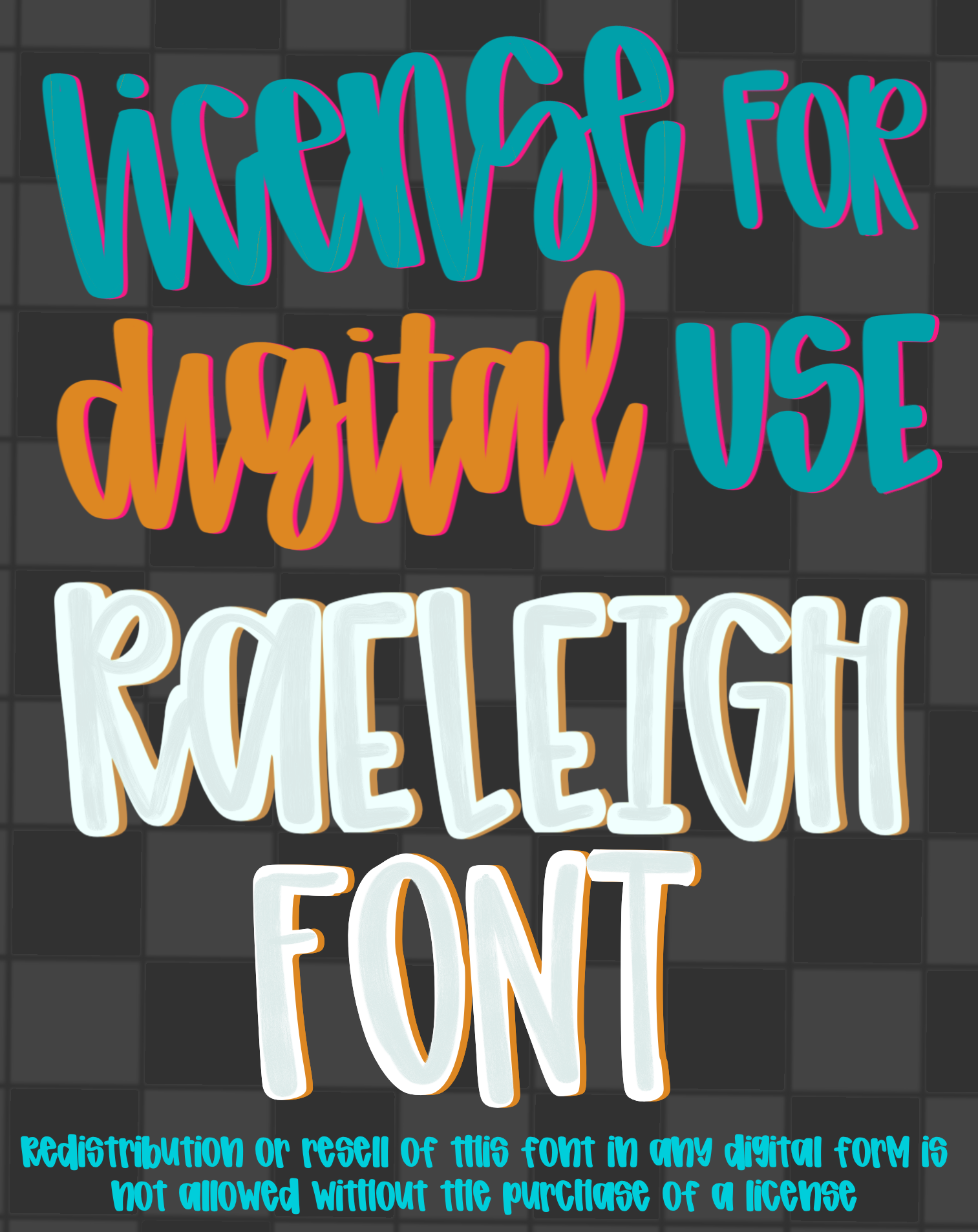 RAELEIGH TTF OTF font — LICENSE FOR DIGITAL USE – alljadedesigns