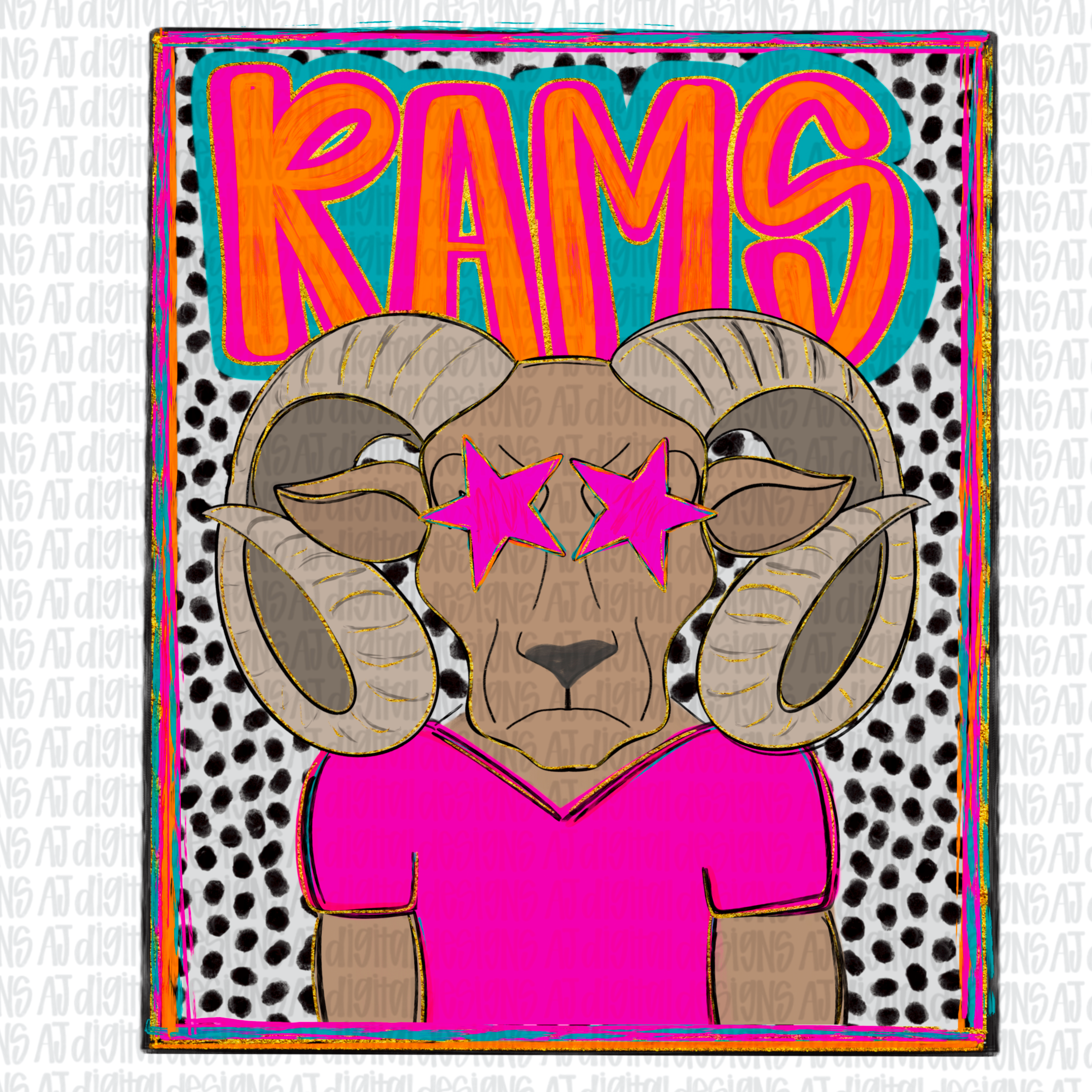 Rams Preppy Portrait – alljadedesigns