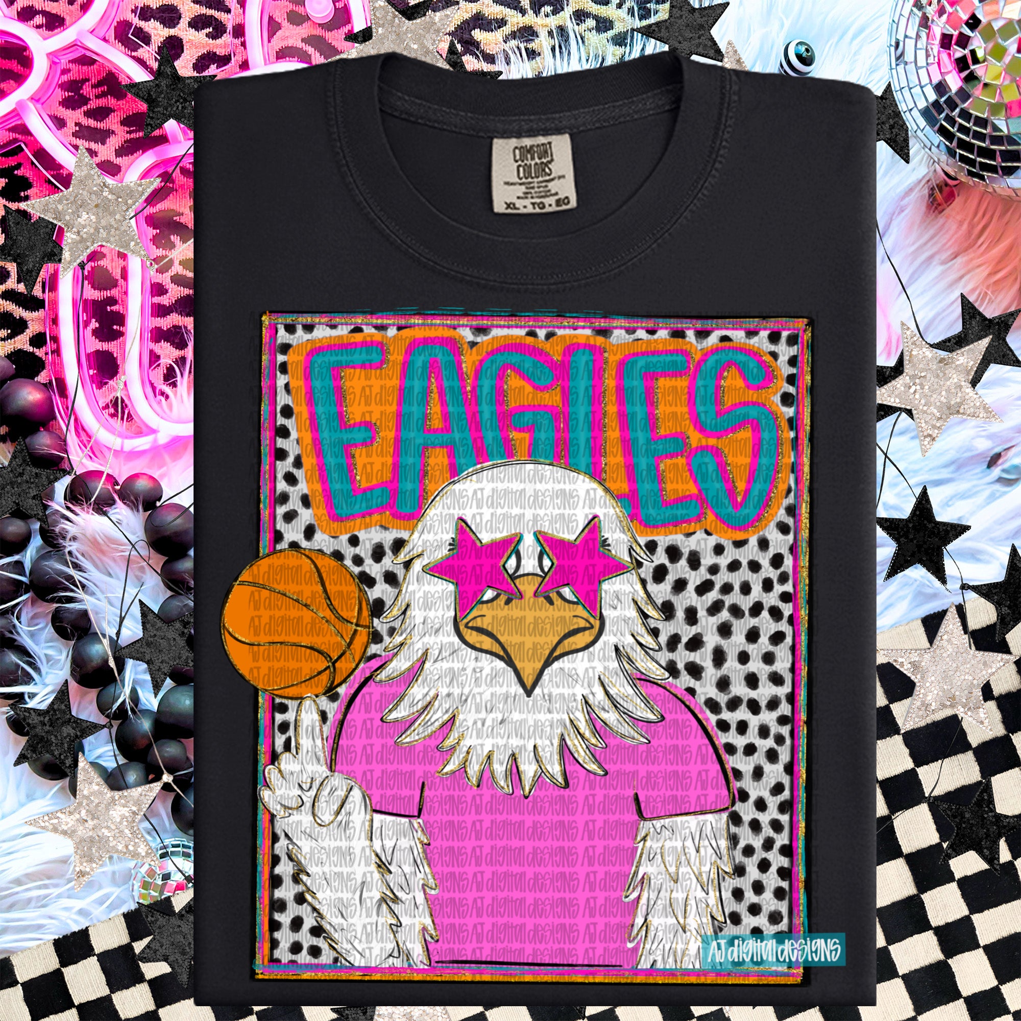 Eagles Basketball Preppy Portrait – alljadedesigns